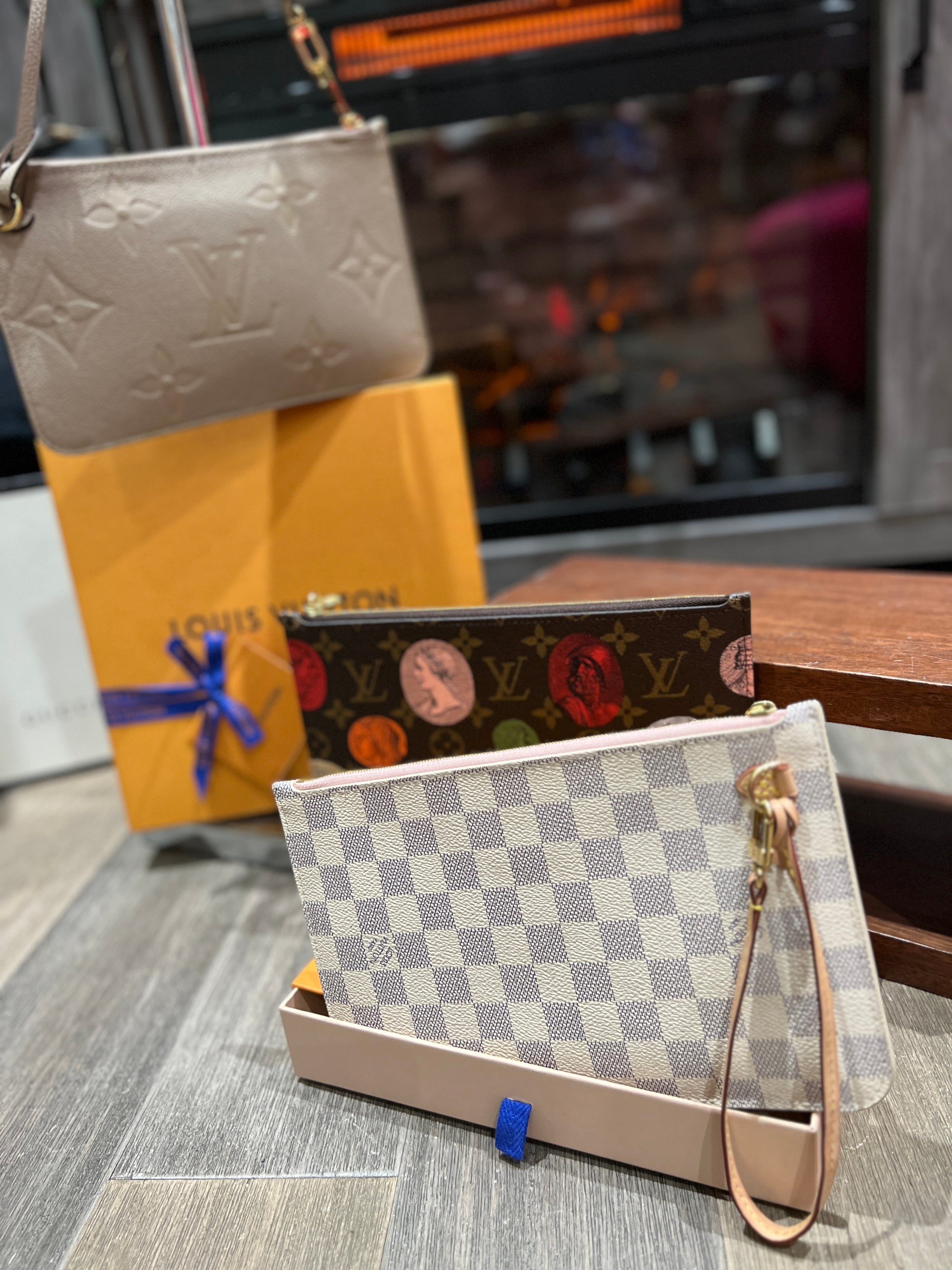 Louis Vuitton Damier Azur Wristlet | Designer Consigner